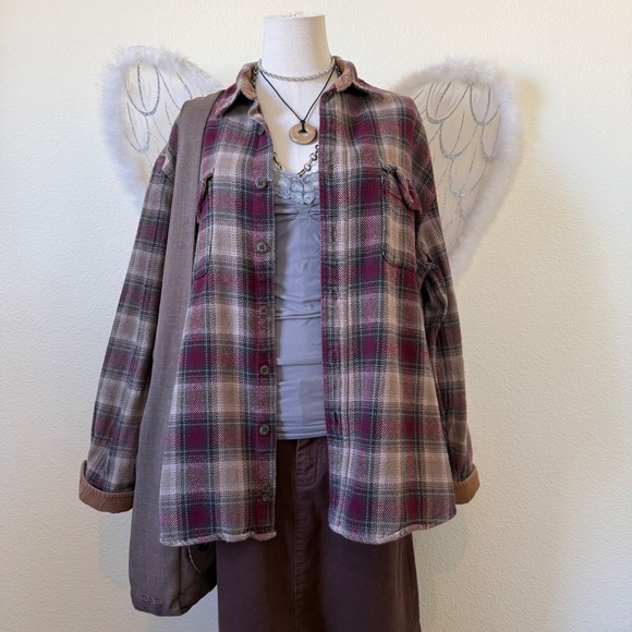 Faded Glory Originals | Tops | Indie Grunge Granola Girl Plaid Flannel ...